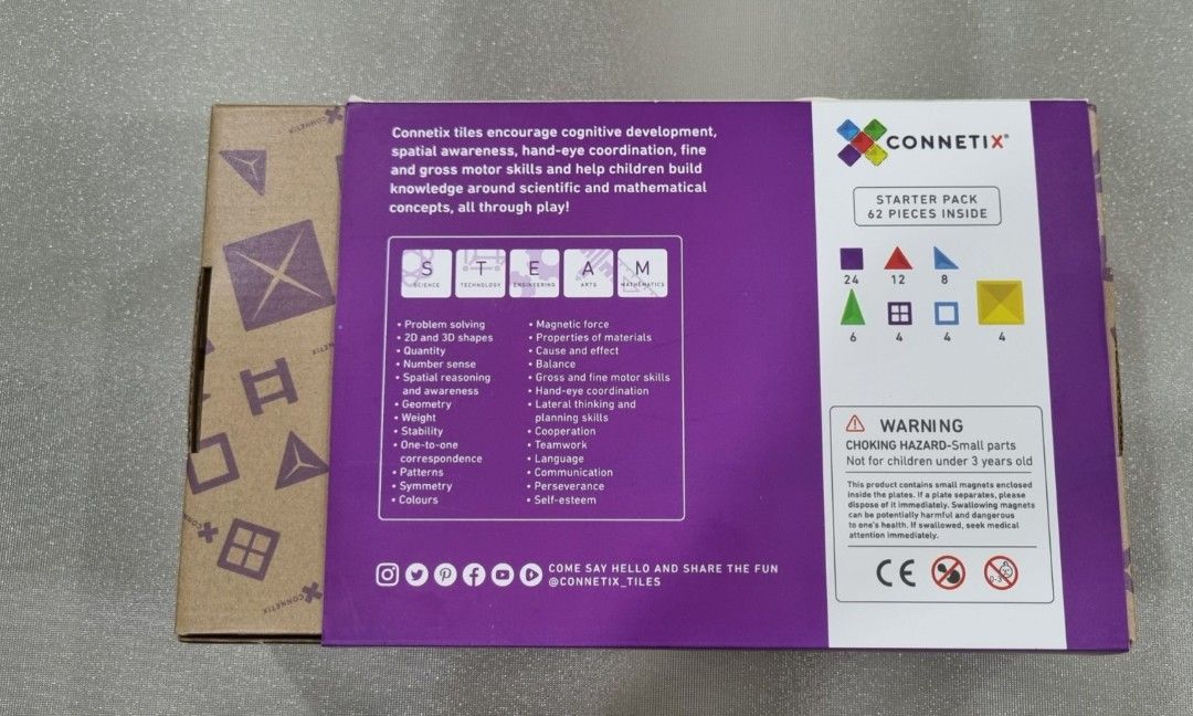 Connectix Starter Kit 62pieces, Hobbies & Toys, Toys & Games on Carousell