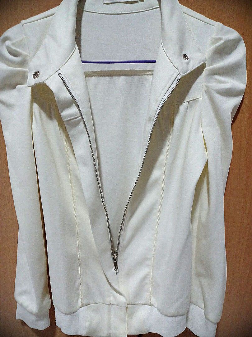 Cream white jacket, Women's Fashion, Coats, Jackets and Outerwear on ...