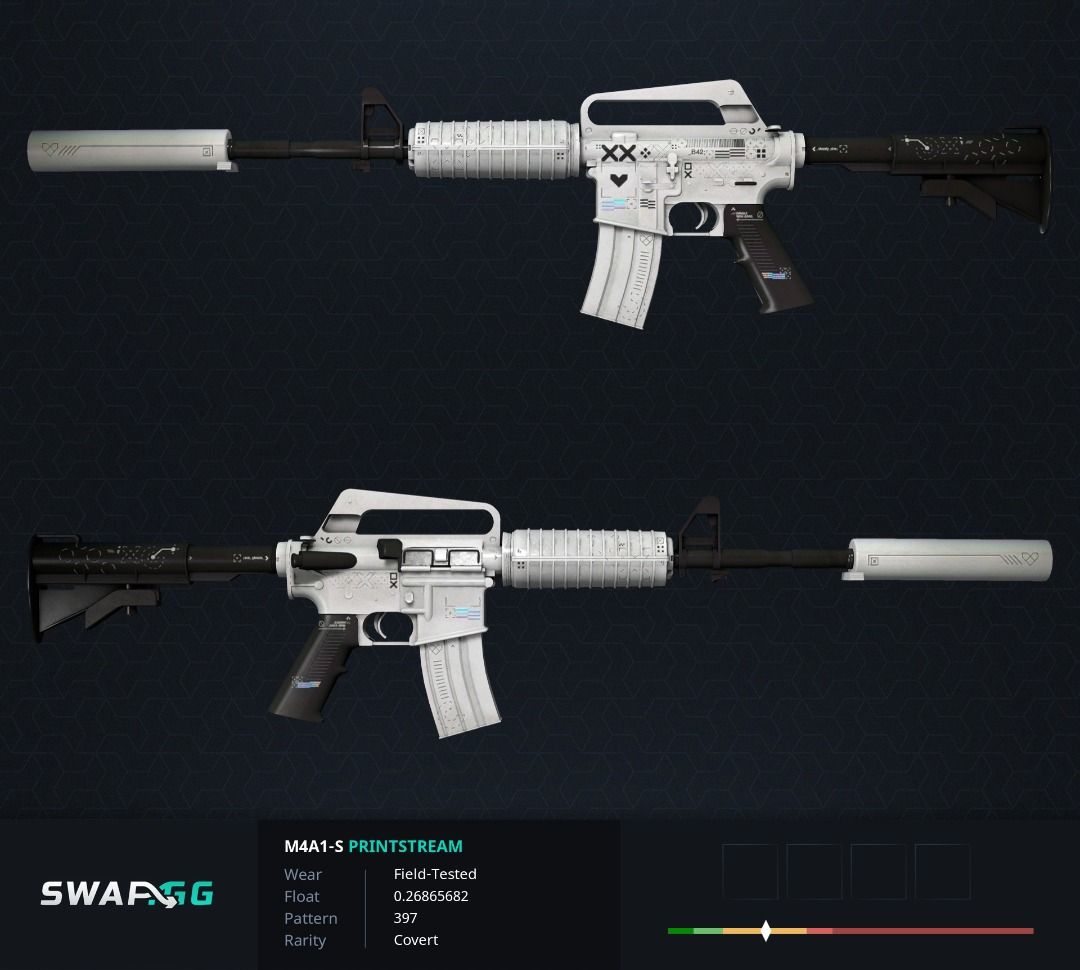 CSGO M4A1-S Printstream (FT), Video Gaming, Gaming Accessories, In-Game Products on Carousell