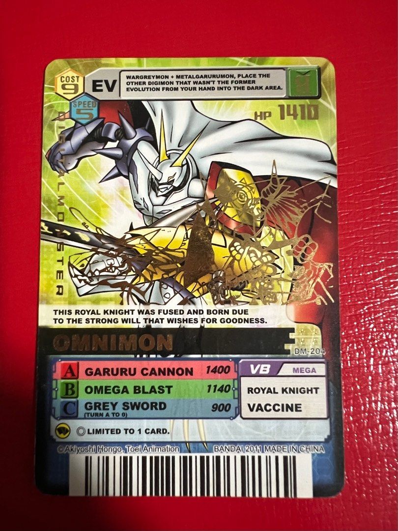 Digimon Alpha Card Game Omnimon, Hobbies & Toys, Toys & Games on Carousell