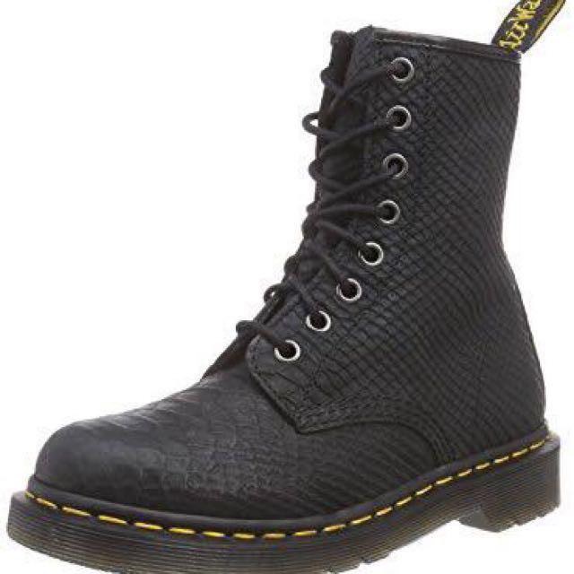 Dr Marten 1460 Python Suede Boots (UP $210), Women's Fashion, Footwear ...