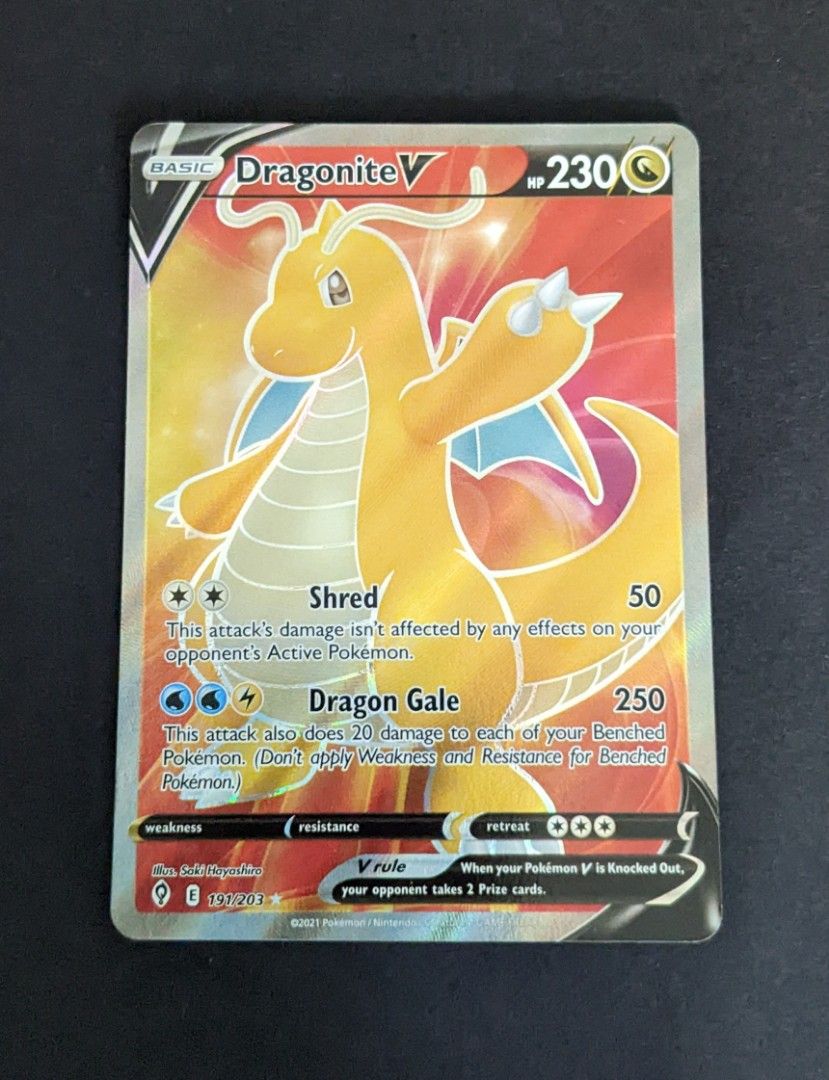 Dragonite V FA Evolving Skies Pokemon Card Tcg #2, Hobbies & Toys, Toys ...