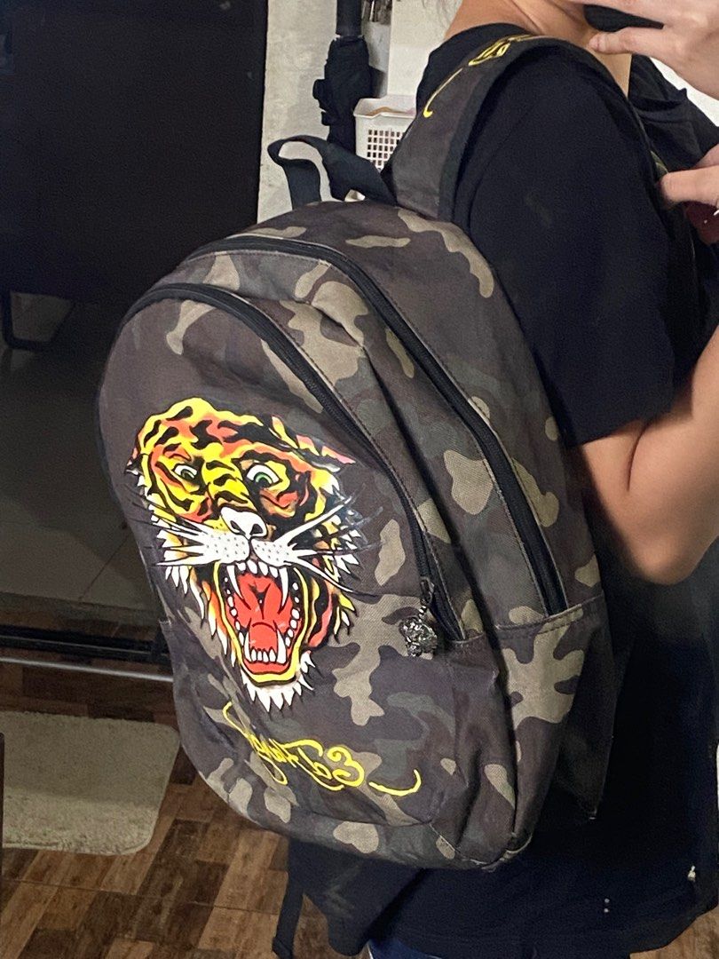 Ed Hardy Backpack, Men's Fashion, Bags, Backpacks on Carousell