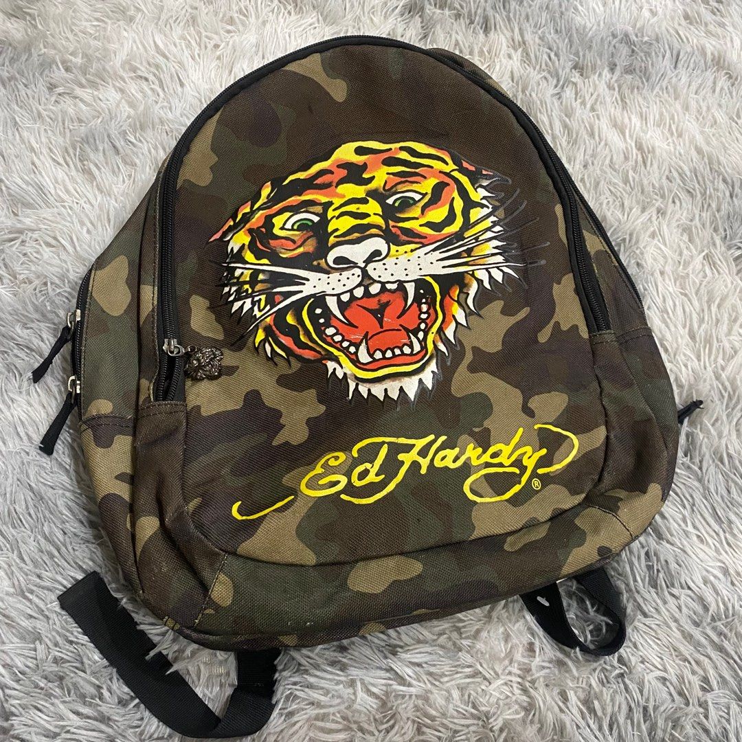 Ed Hardy Backpack, Men's Fashion, Bags, Backpacks on Carousell