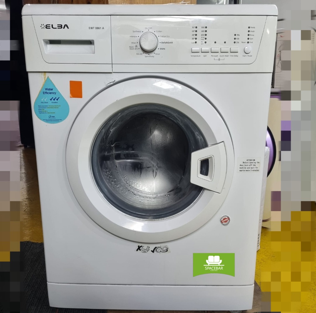 ELBA EWF 0861 A 6KG FRONT LOAD WASHING MACHINE (WHITE), TV & Home ...