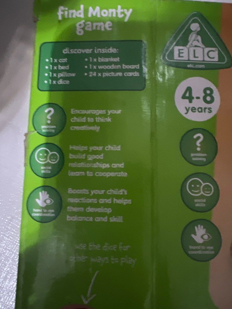 ELC find Monty Game 4-8 years old, Hobbies & Toys, Toys & Games on Carousell