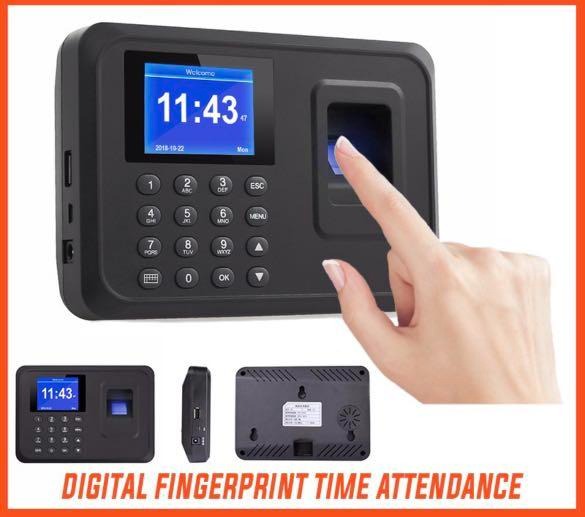 Fingerprint Time Attendance Digital Finger Print Punch Card Machine ...