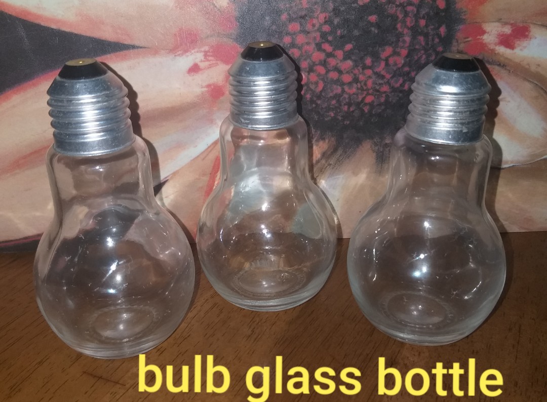 GLASS BOTTLE BULB SHAPE, Furniture & Home Living, Home Fragrance on ...