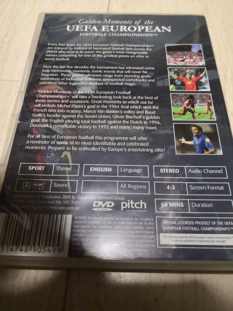 Golden Moments Of The Uefa European DVD, Hobbies & Toys, Music & Media ...