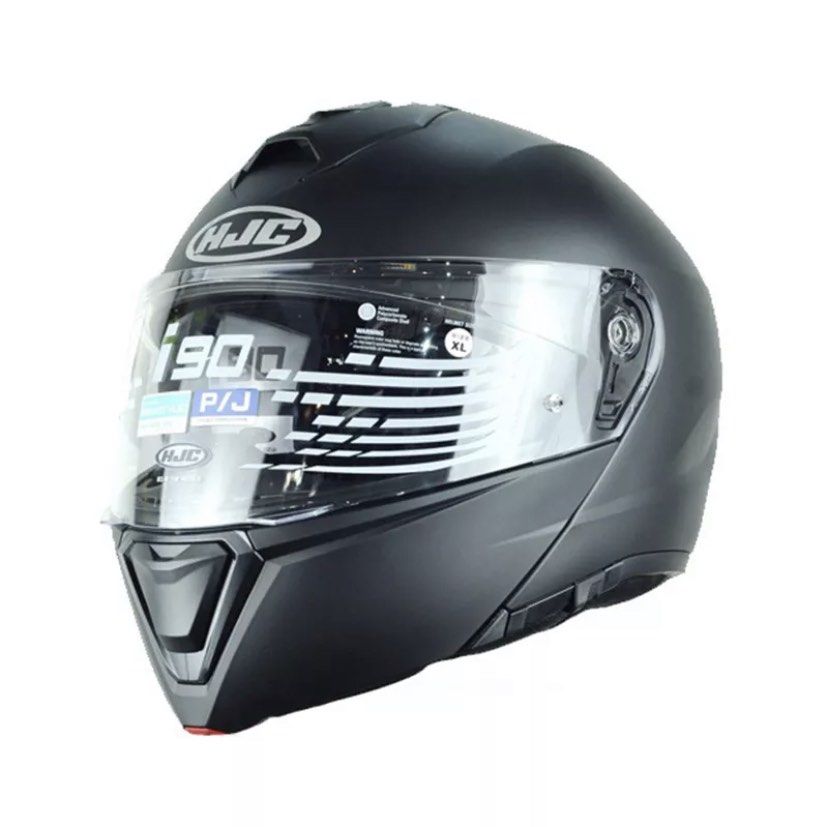 HJC i90 Solid Modular Motorcycle Modular Helmet (Metal Black ...