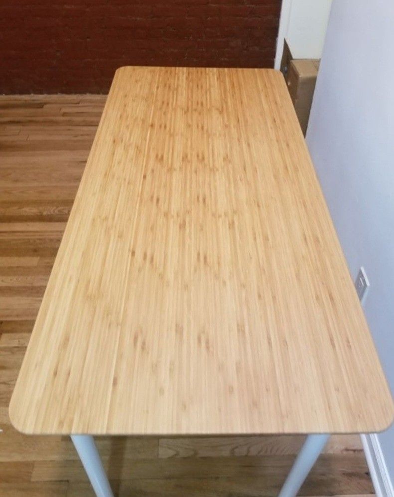 Ikea bamboo hilver computer study table adjustable height, Furniture ...