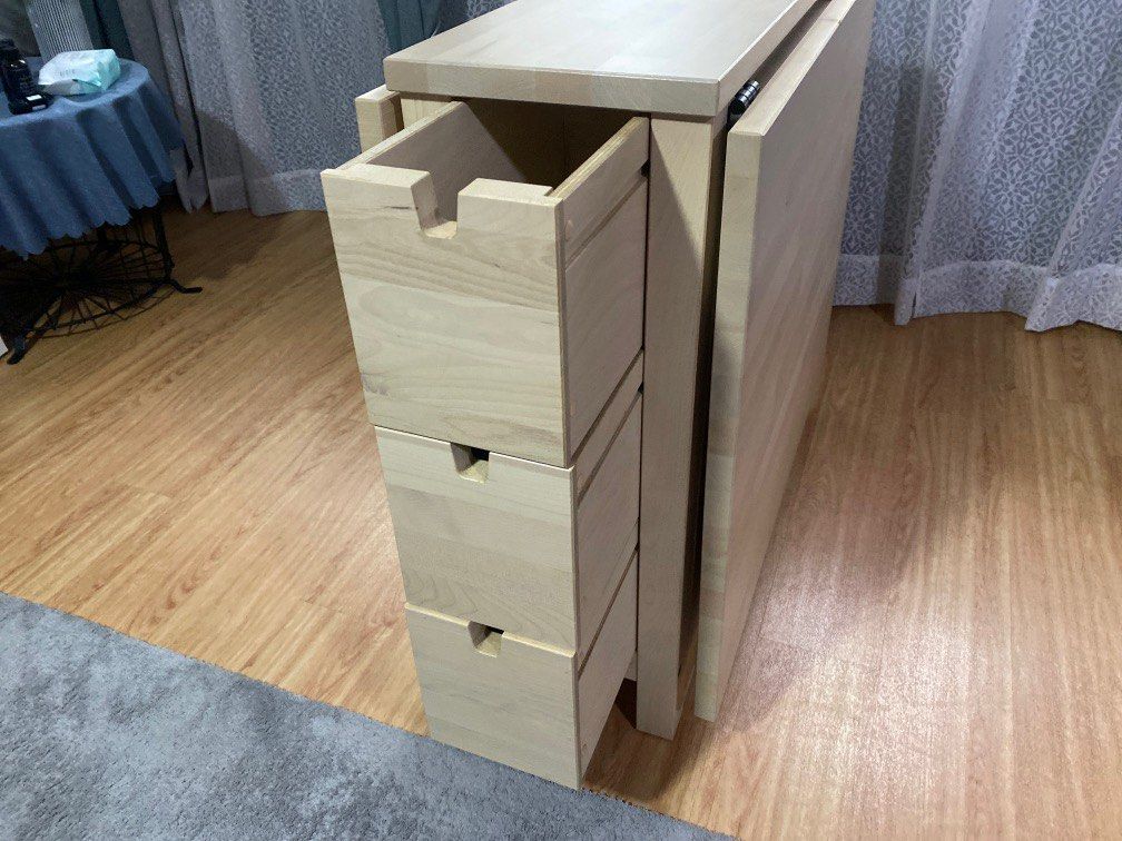 IKEA Norden Gateleg extendable dining table, Furniture & Home Living ...