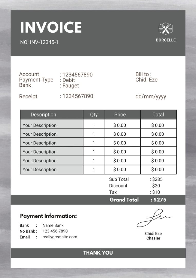 Invoice and Pay Slip Template Design, Computers & Tech, Parts & Accessories, Software on Carousell