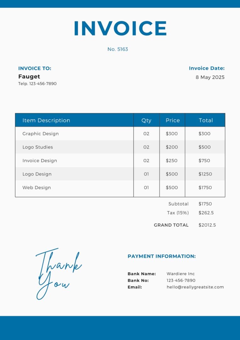 Invoice and Pay Slip Template Design, Computers & Tech, Parts ...