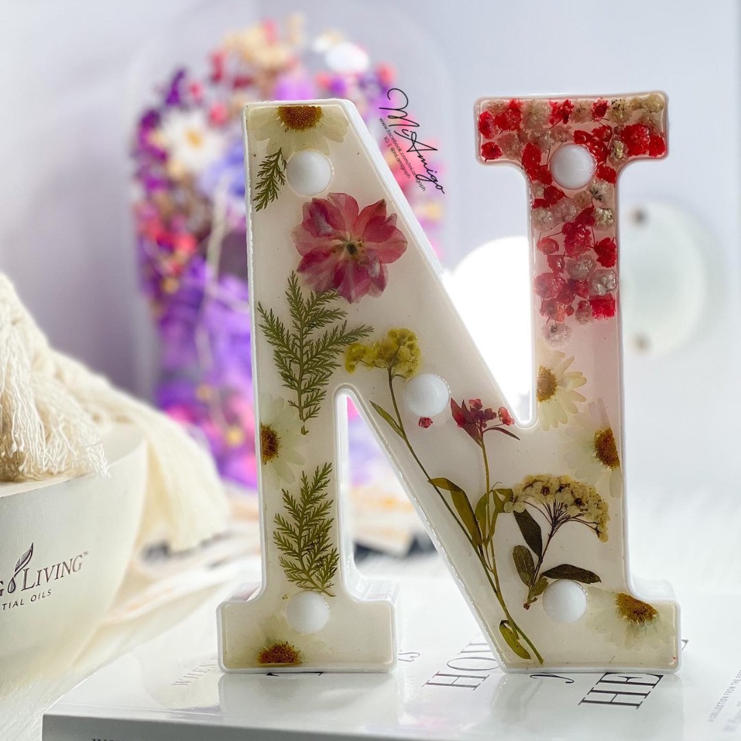LED Letter Resin Art, Furniture & Home Living, Home Decor, Other Home ...