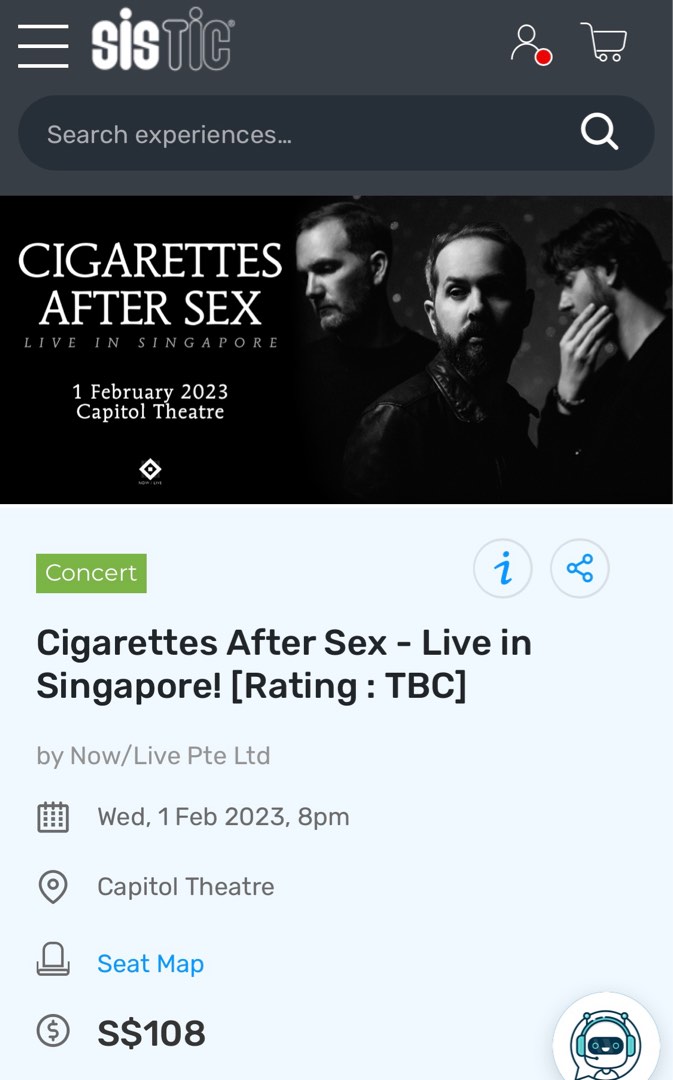 Lf Cigarettes After Sex Concert 2 Tickets Bulletin Board Looking