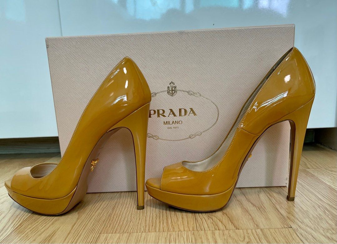 Prada heels , Luxury, Sneakers & Footwear on Carousell