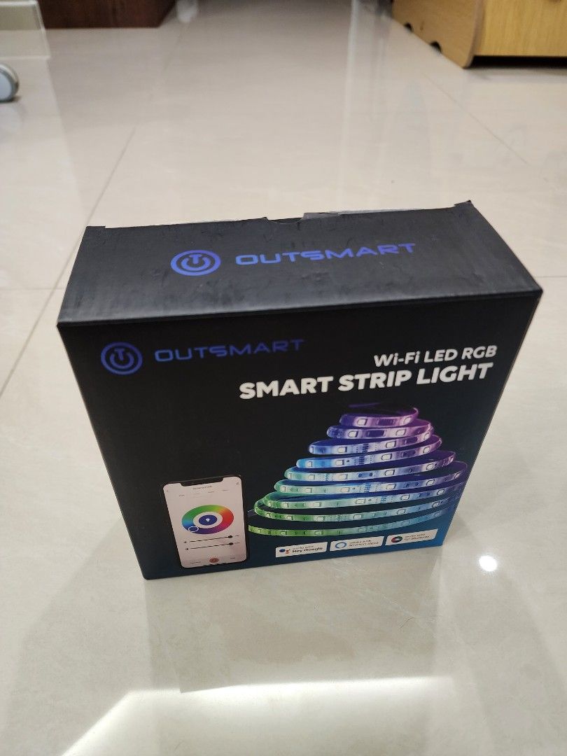 OUTSMART Wifi Smart LED Strip RGBIC Dream Colour LED Light Smart Strip ...