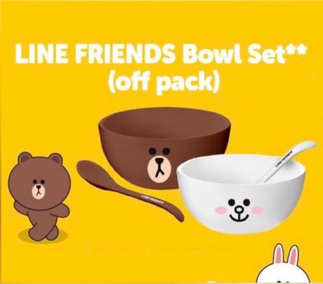 LINE FRIEND bowl set, TV & Home Appliances, Kitchen Appliances, Other ...