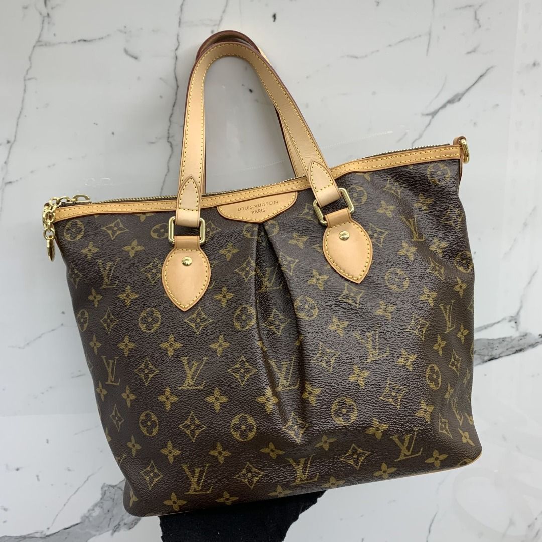 LOUIS VUITTON MONGRAM BROWN LEATHER PALERMO PM SHOULDER BAG 227029462 ...