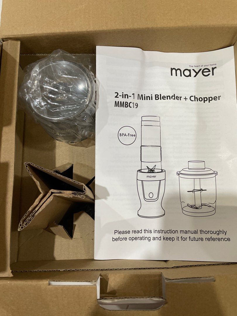 Mayer Mini 2-in-1 Blender Plus Chopper MMBC19, TV & Home Appliances, Kitchen Appliances, Juicers ...