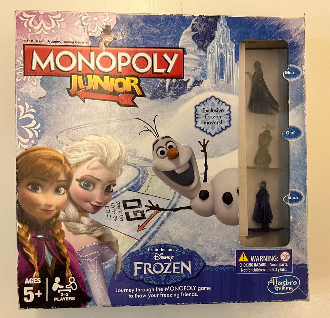 Monopoly Junior (Frozen), Hobbies & Toys, Toys & Games on Carousell