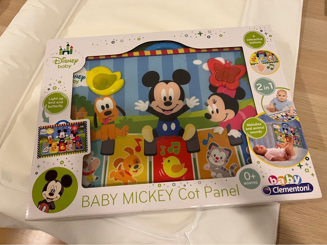 (New) Disney Baby Mickey interactive Cot Panel, Babies & Kids, Infant ...