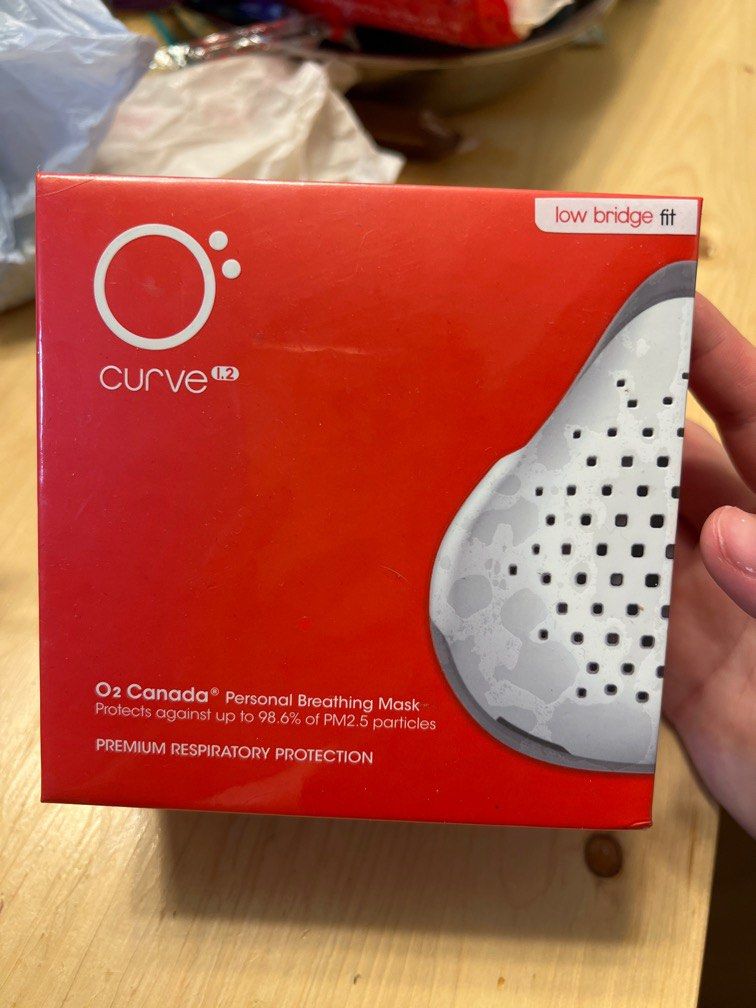 O2 Canada O2 Curve Mask 1.2 口罩, 健康及營養食用品, 口罩、面罩 - Carousell