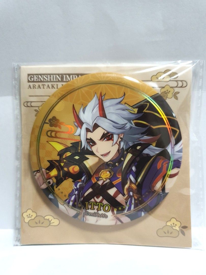 Official Genshin Impact Arataki Itto Can Badge, Hobbies & Toys ...