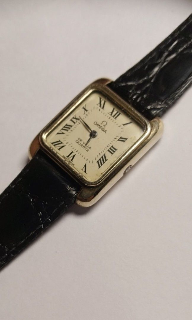 Omega Tank (hidden crown), Women's Fashion, Watches & Accessories ...