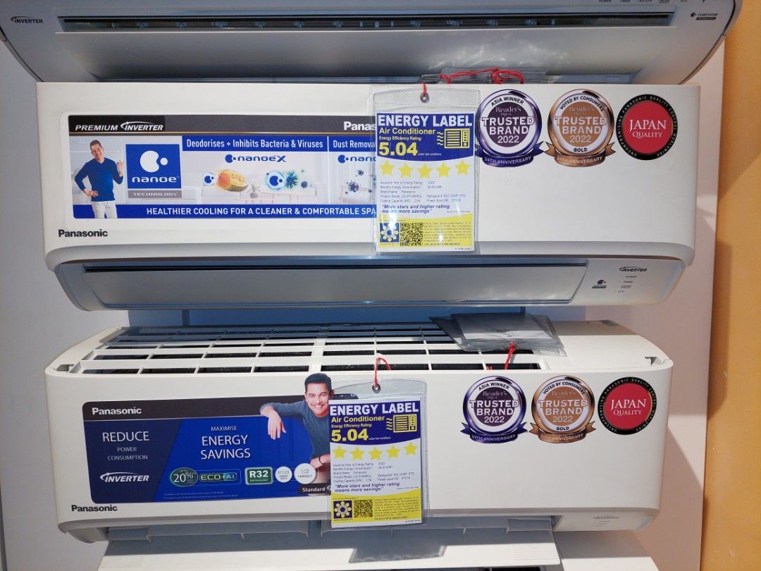 PANANSONIC AIRCON WALL MOUNT SPLIT TYPE INVERTER 2022 MODEL, TV & Home ...