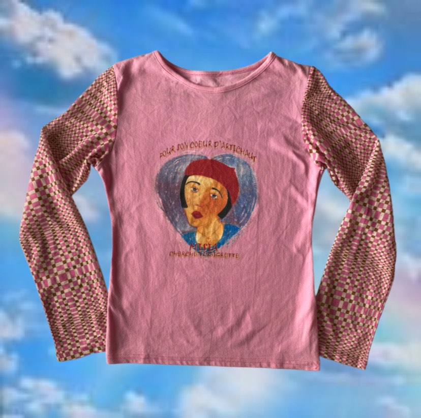 Paris artist Misia mesh graphic longsleeve top 2000s y2k 90s, Women's ...