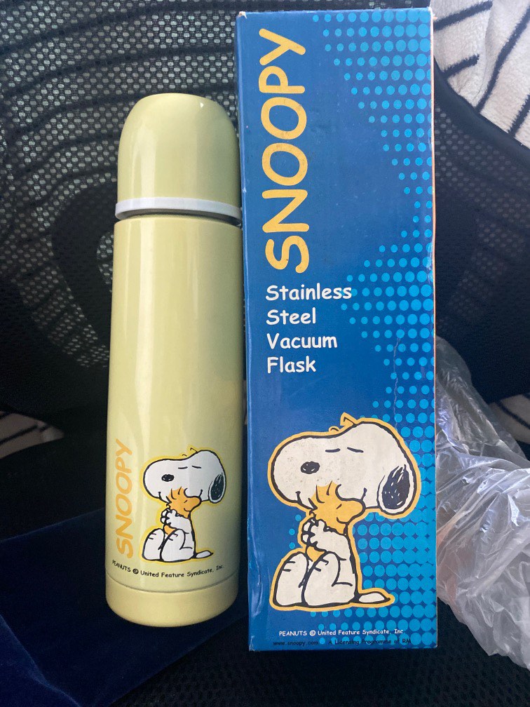 PEANUTS SNOOPY STAINLESS VACUUM FLASK, Furniture & Home Living ...