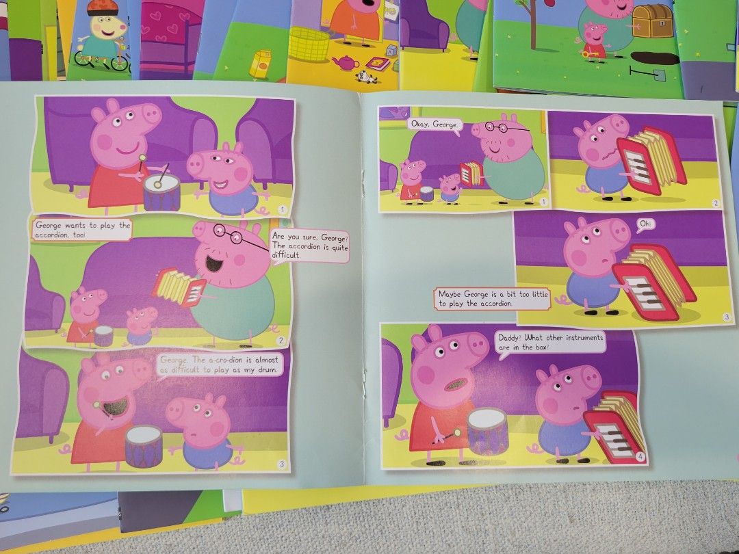 Peppa Pig Comics, 興趣及遊戲, 書本 & 文具, 小朋友書 - Carousell