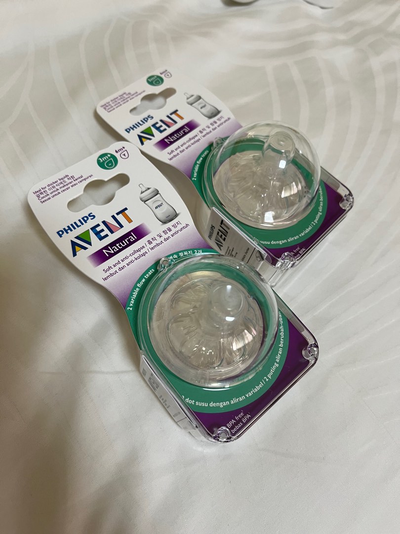 Philips avent natural bottle teat size 3 + Free classic, Babies & Kids ...