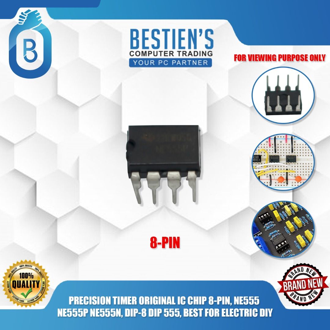 PRECISION TIMER ORIGINAL IC CHIP 8-PIN, NE555 NE555P NE555N, DIP-8 DIP ...
