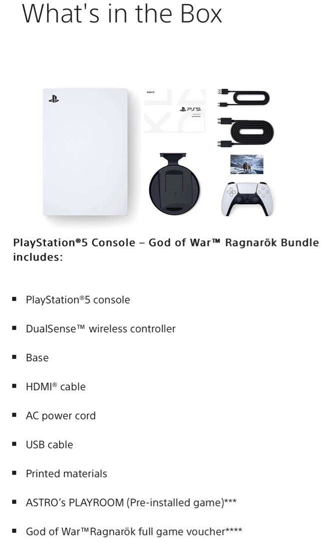 PS5 God of War Ragnarok Bundle Disc Edition (READ DESCRIPTION), Video ...