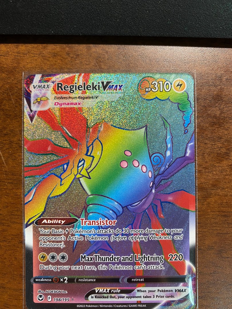 PTCG SS12 Regieleki Vmax Rainbow, Hobbies & Toys, Memorabilia ...