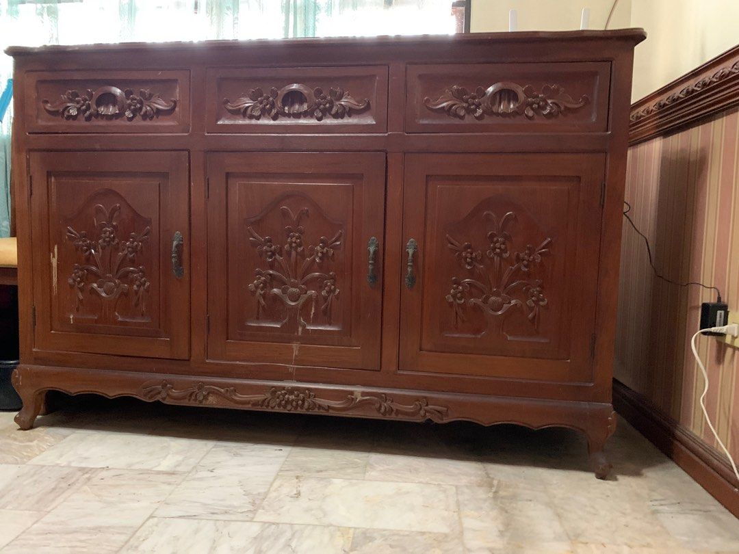 Pure Narra Heavy Buffet Table Kitchen Sideboard Living Room Storage ...