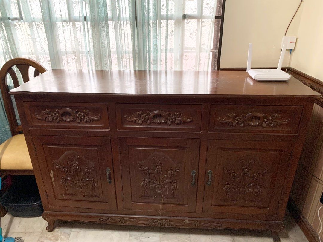 Pure Narra Heavy Buffet Table Kitchen Sideboard Living Room Storage ...