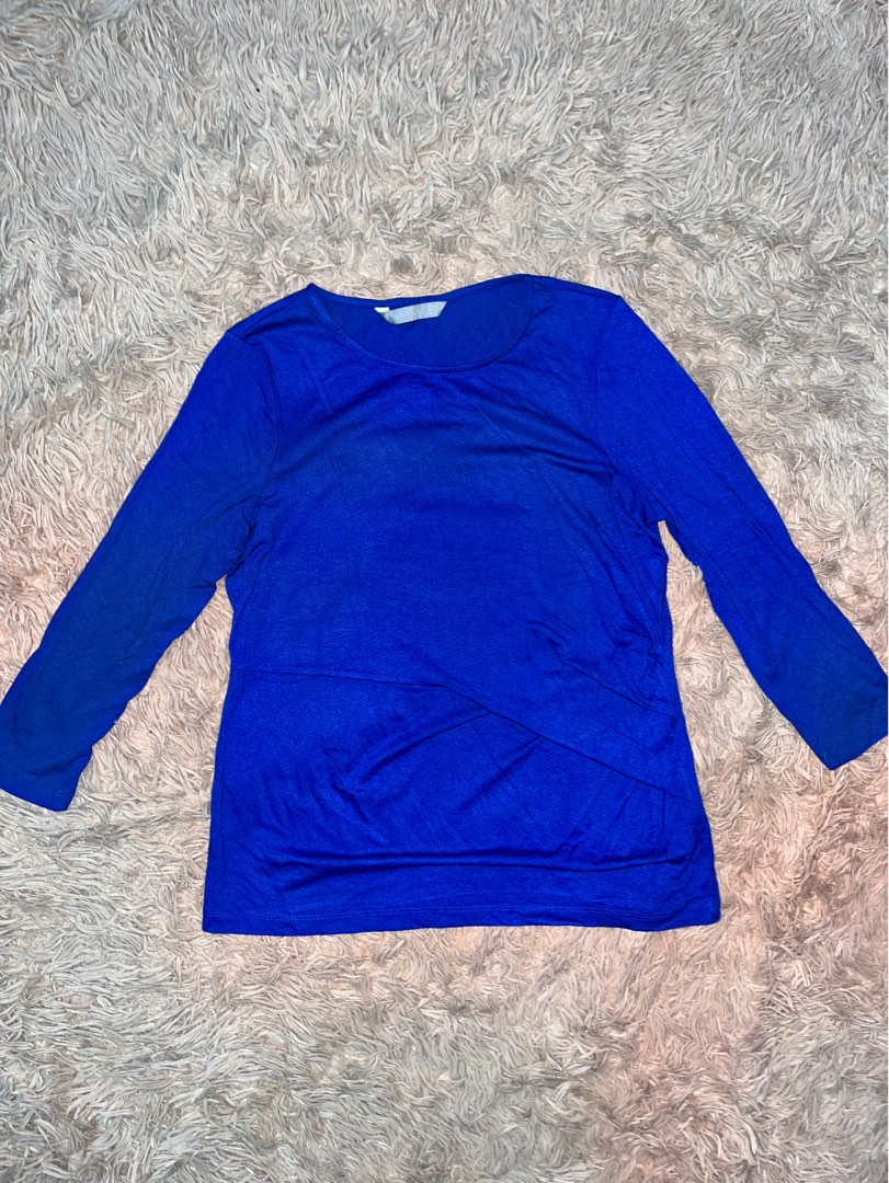 Royal Blue Long Sleeves, Women's Fashion, Tops, Longsleeves on Carousell