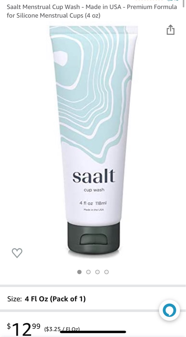 Saalt Menstrual Cup Wash - Made in USA - Premium Formula for Silicone ...