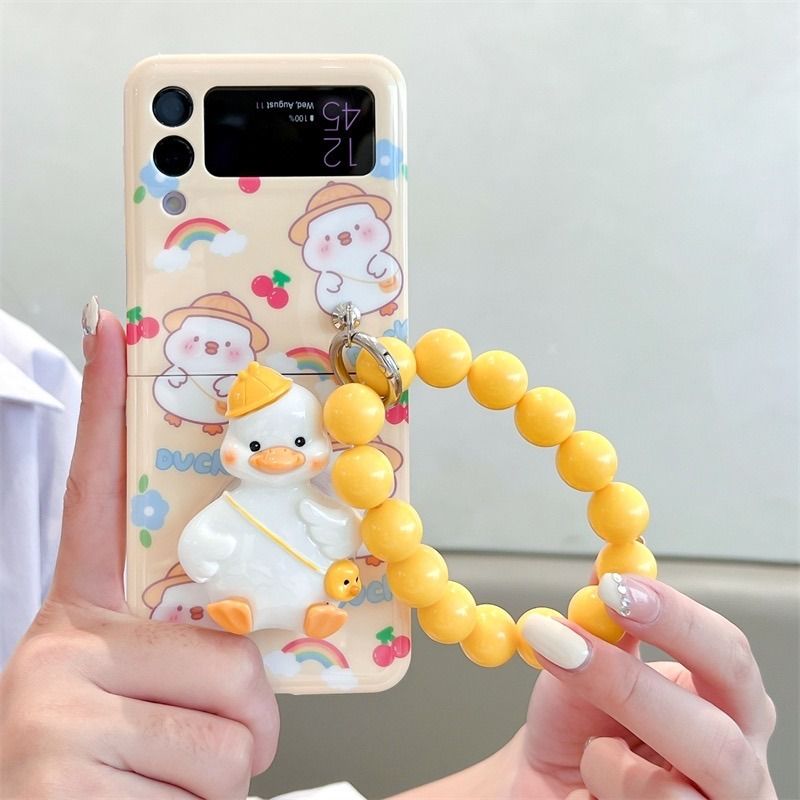 [Samsung] Coellica's Cute Duck Patterned Designed Samsung Z Flip 3 4 ...