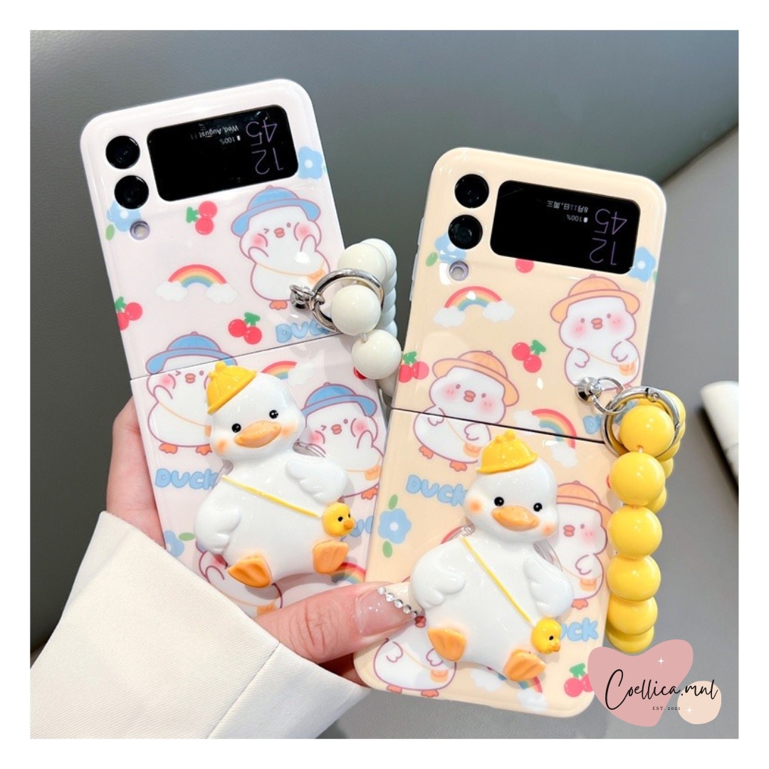 [Samsung] Coellica's Cute Duck Patterned Designed Samsung Z Flip 3 4 ...