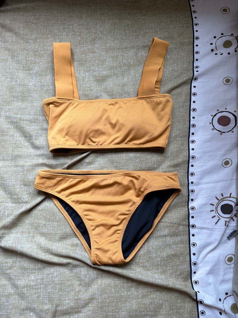 Shaka Swimwear Yellow Bikini Swimsuit, Women's Fashion, Swimwear ...