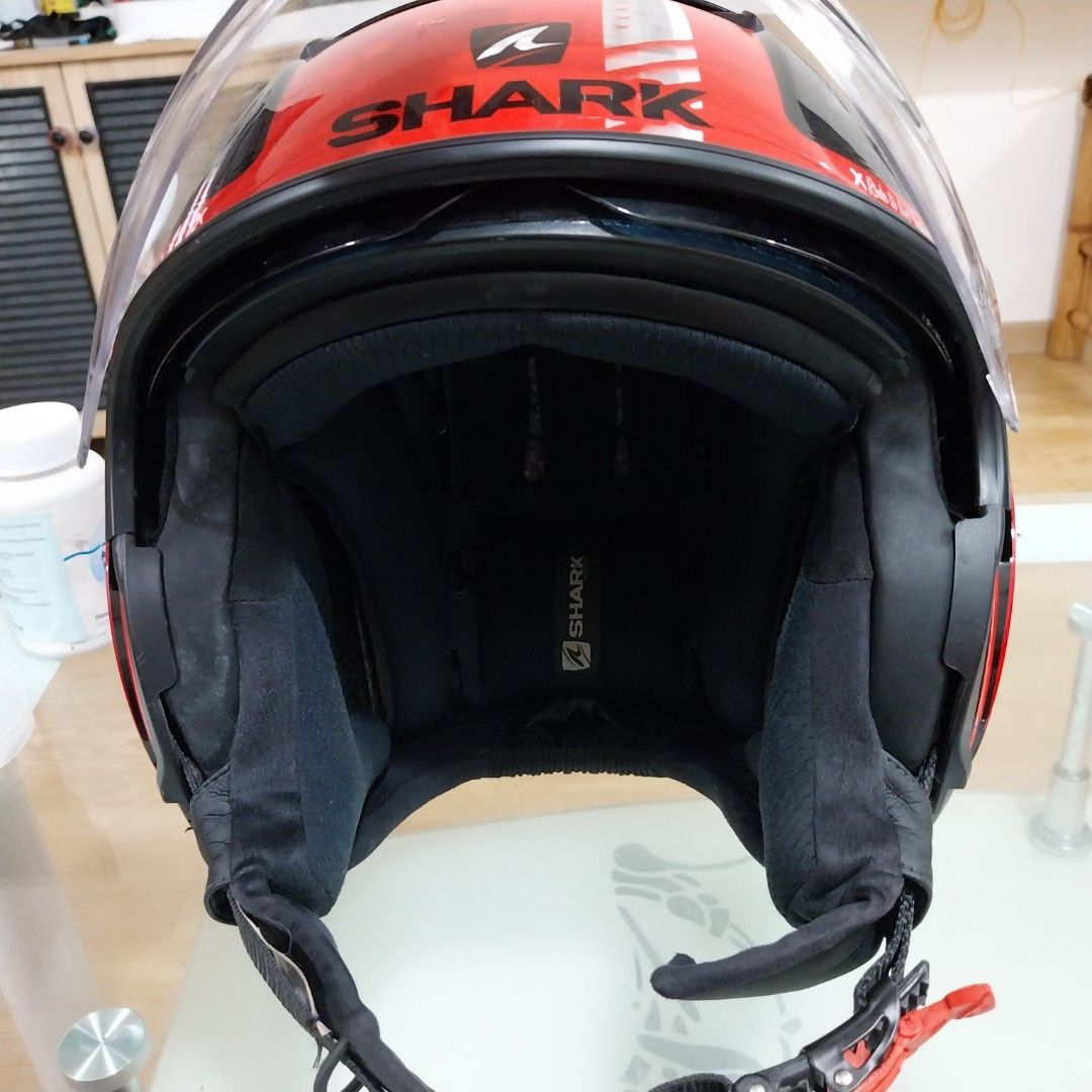 Shark helmet with moto A1 plus helmet communicator to let go ...