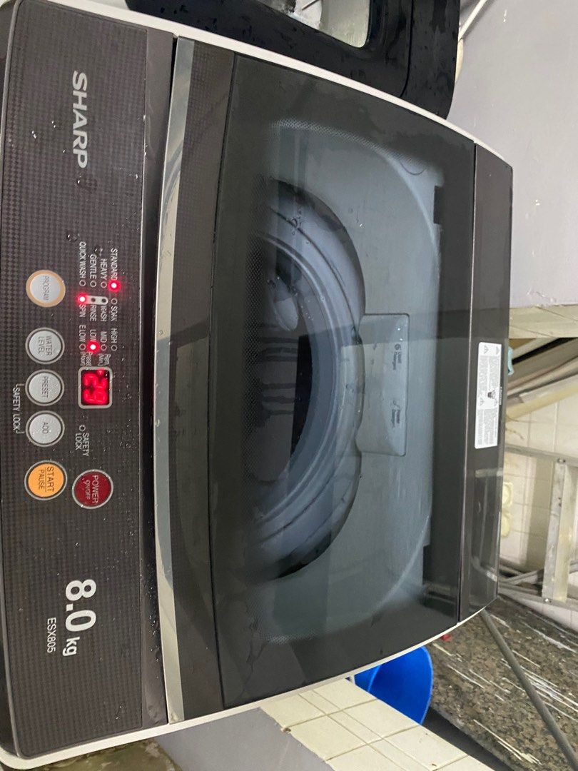 Sharp 8KG Top Loading Washing Machine, TV & Home Appliances, Washing ...