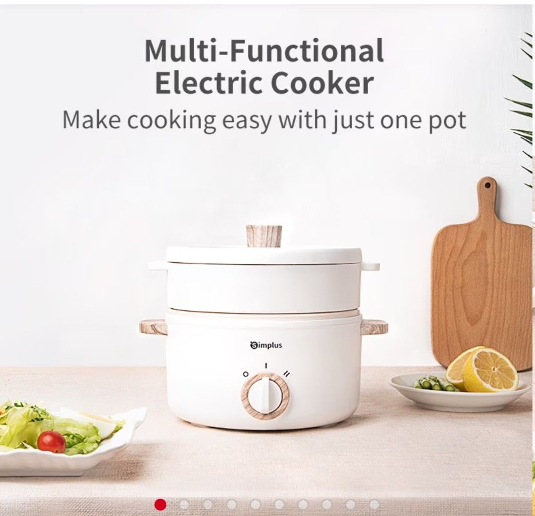 Simplus Electric Cooker Steamer Multicooker Hot Pot Frying Pan Soup Pot ...