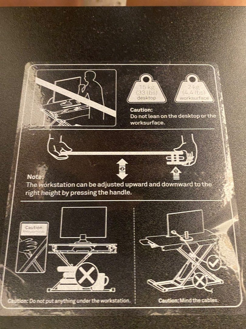 Sit Stand Desk Topper (Instant adjustment), Computers & Tech, Parts ...