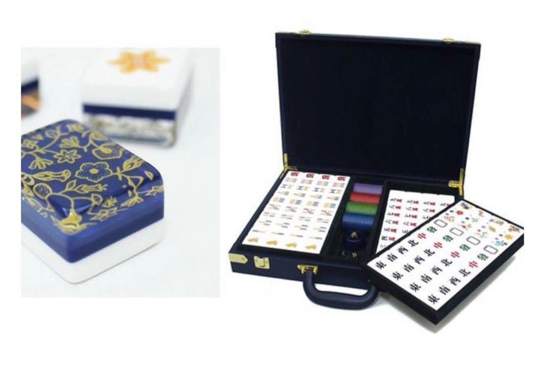 SQ Blue Mahjong Set (used once), Hobbies & Toys, Toys & Games on Carousell